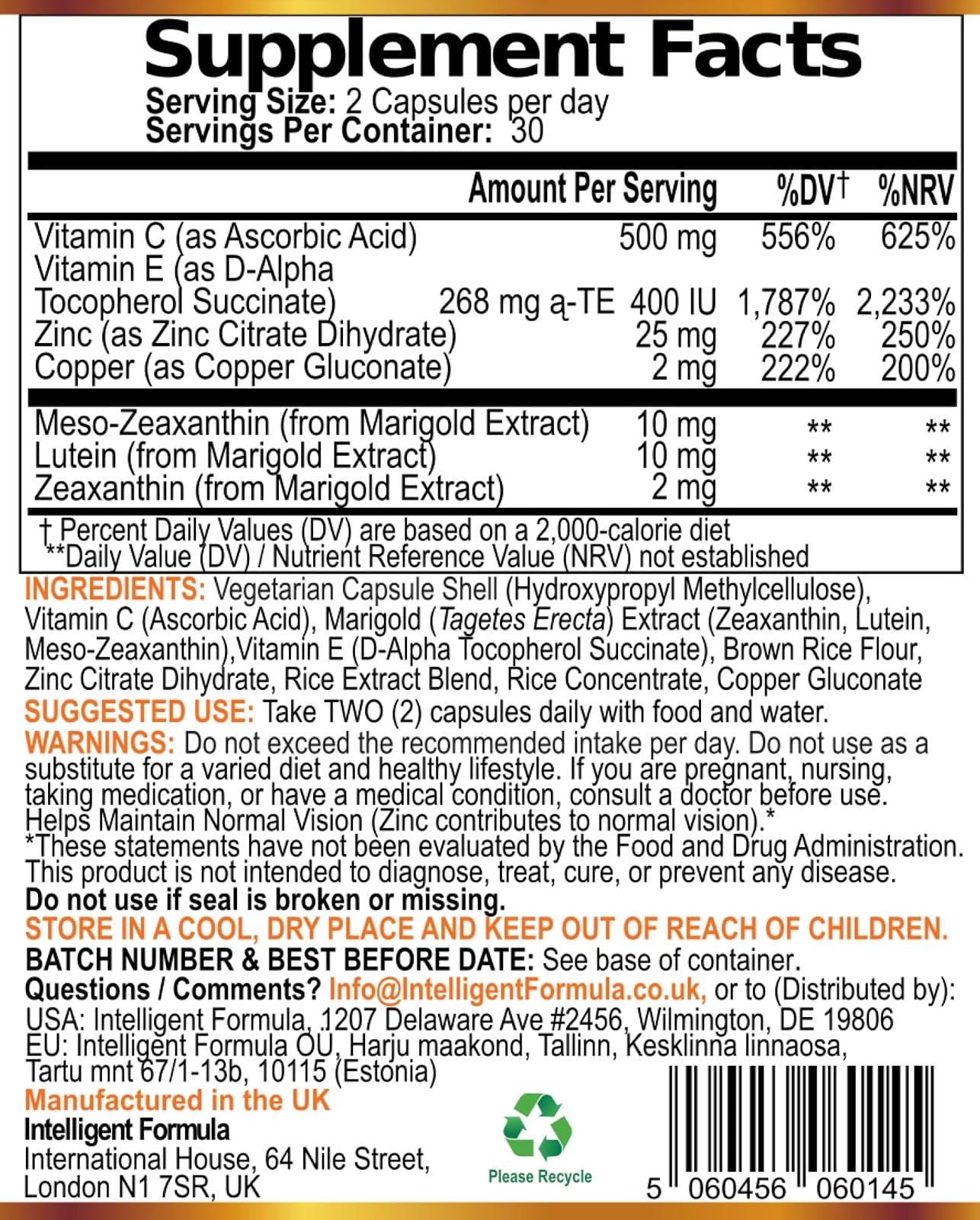 Defend your eyesight with AREDS2 vitamins