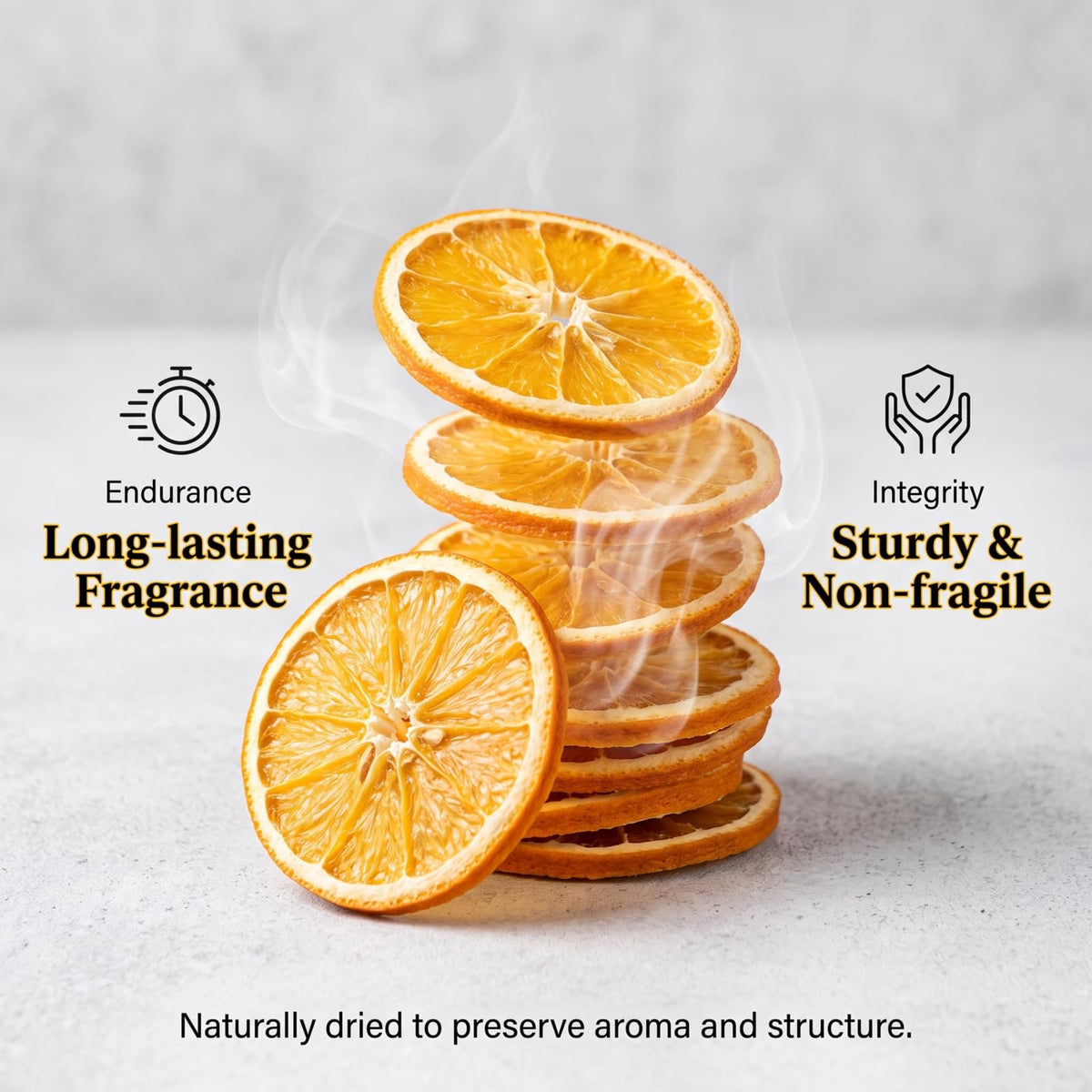 dehydrated orange slices for herbal infusion