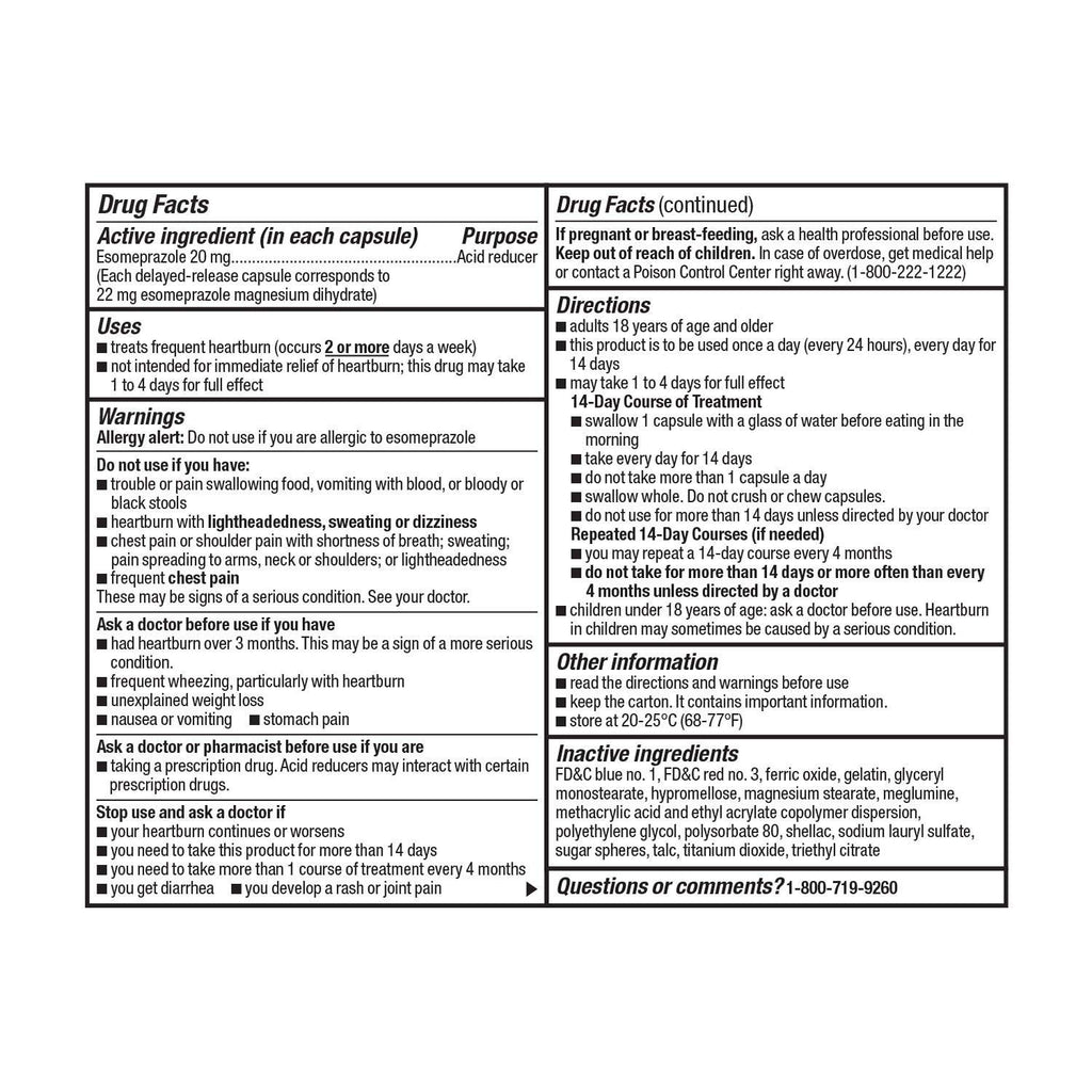 Delayed release acid reducer for heartburn