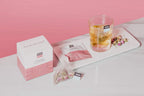 delicate rose herbal tea infusion
