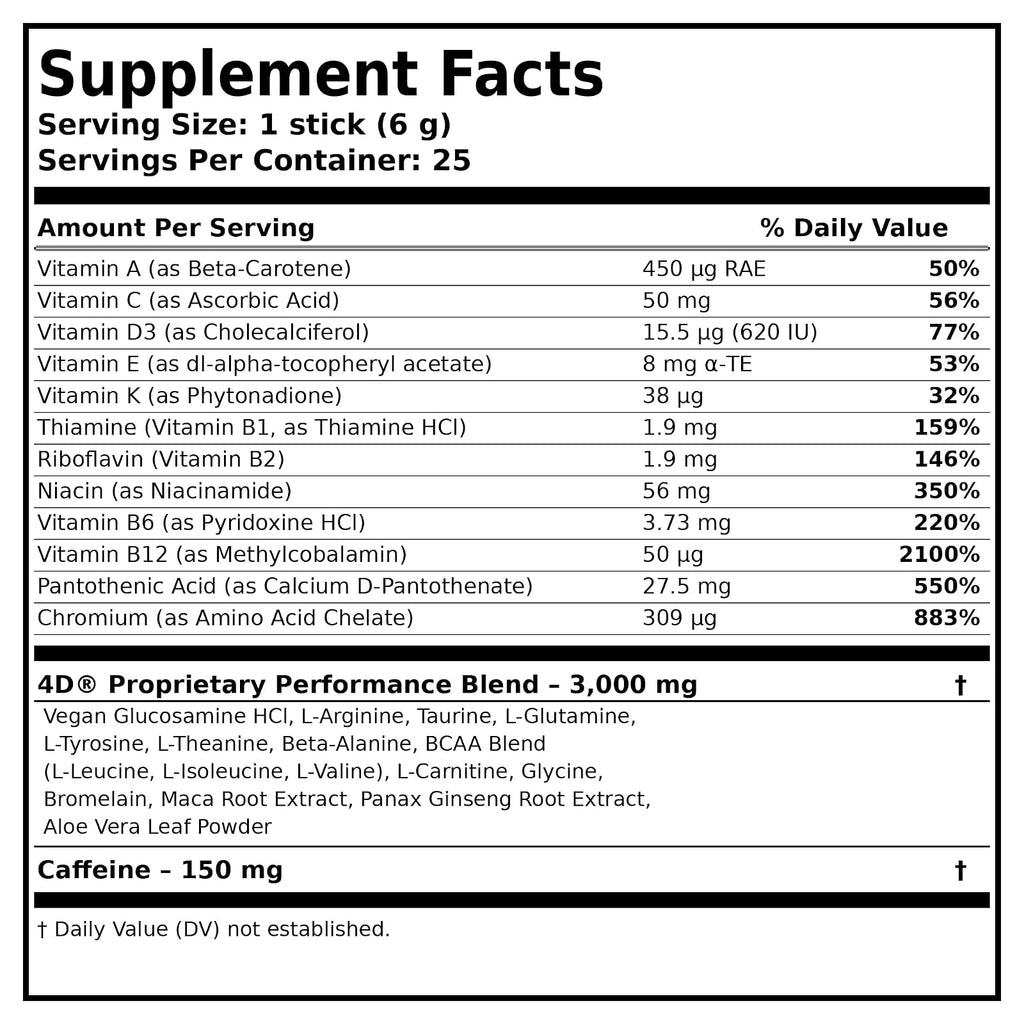 delicious 4D Pina Colada supplement