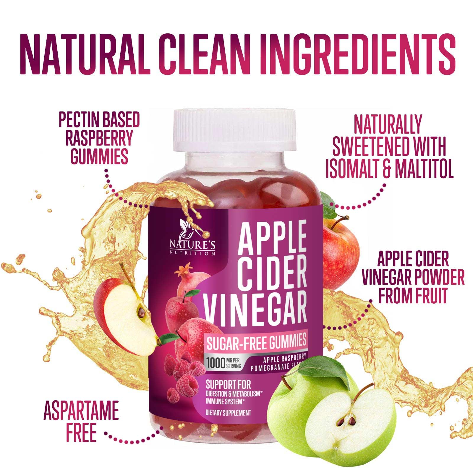 delicious apple cider vinegar gummy flavour