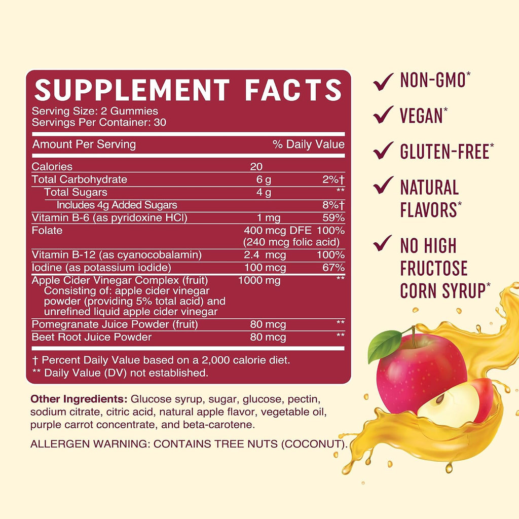 delicious apple cider vinegar gummy snacks