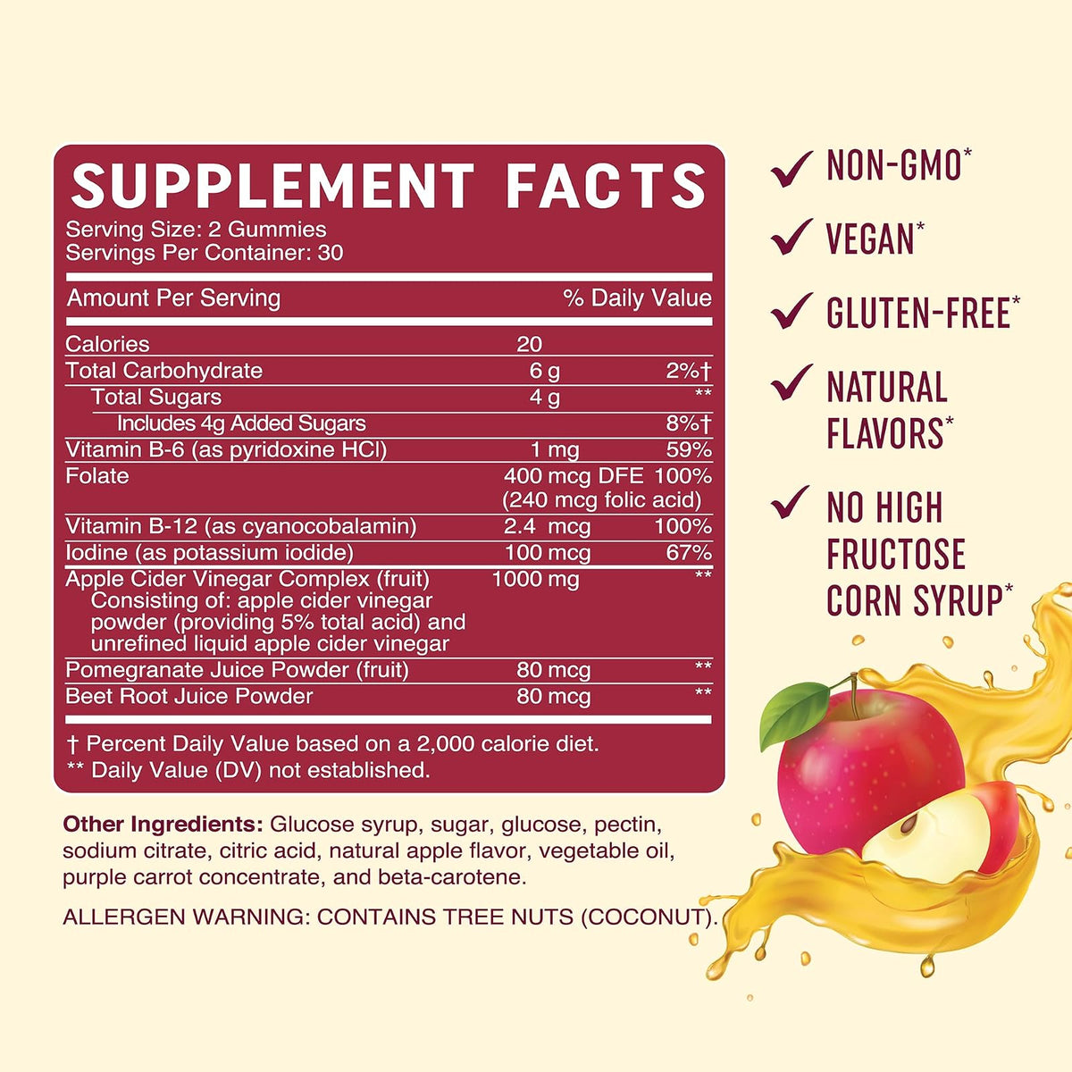 delicious apple cider vinegar gummy snacks