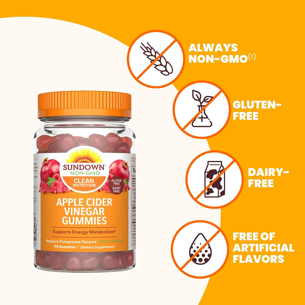 Delicious apple cider vinegar gummy supplements