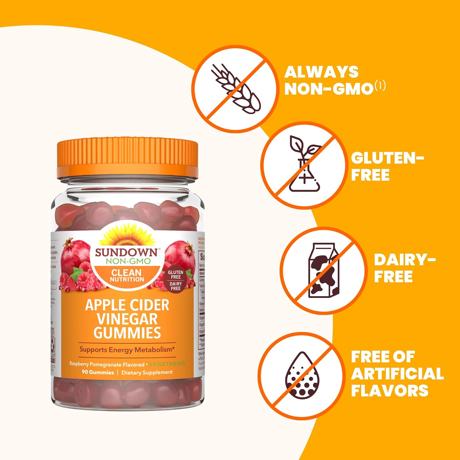 Delicious apple cider vinegar gummy supplements