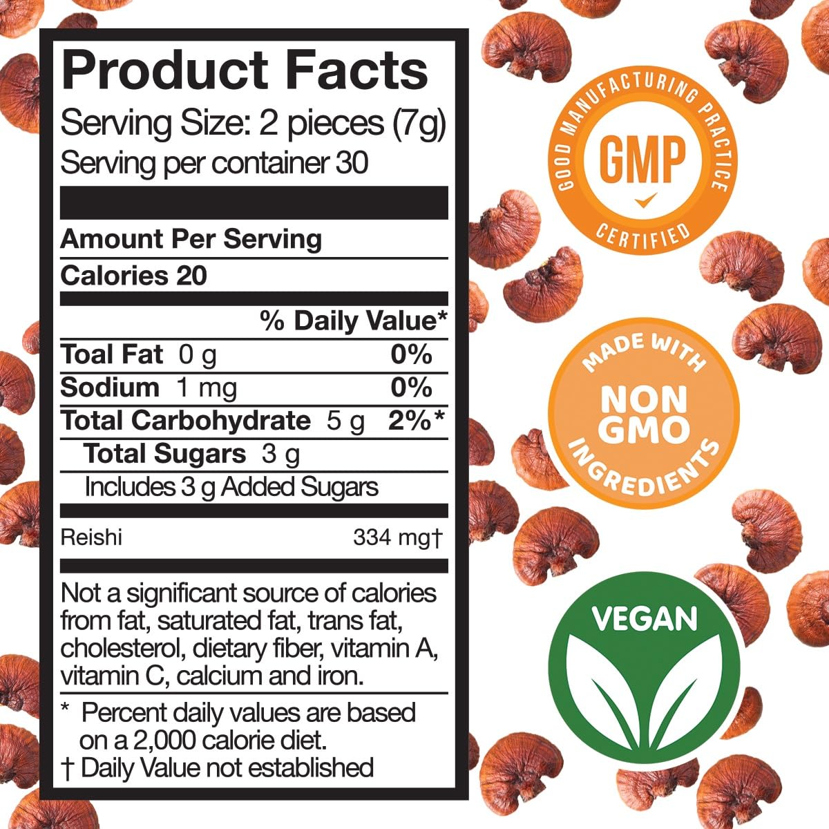 Delicious apple flavour mushroom gummies