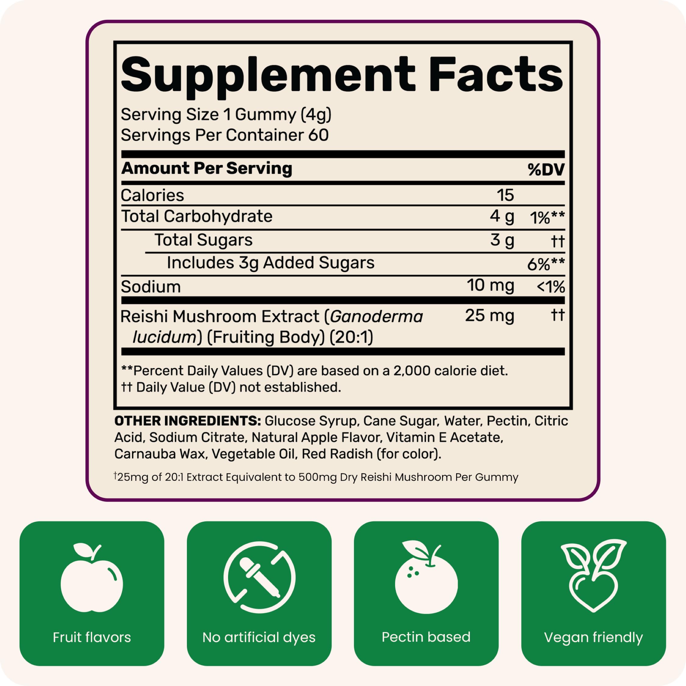 delicious apple flavour mushroom vitamins
