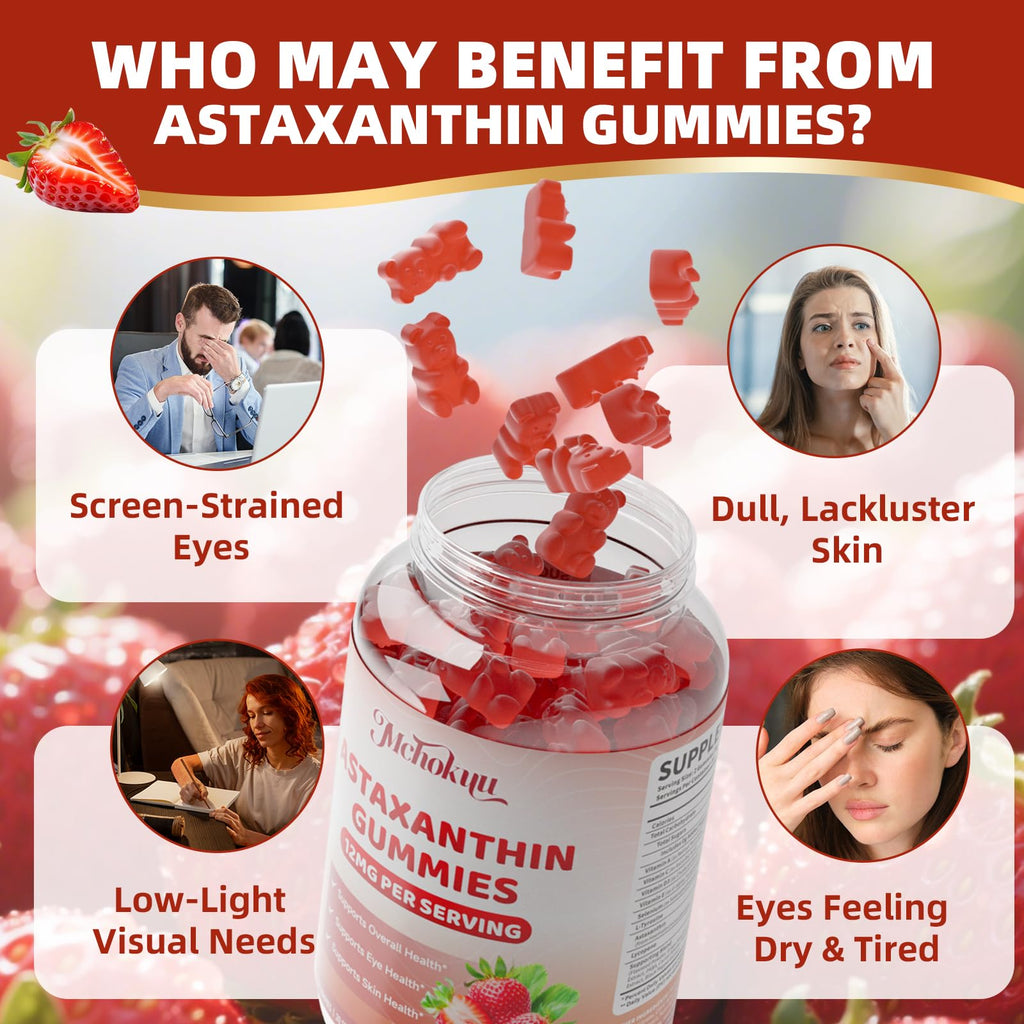 Delicious astaxanthin gummies for immunity