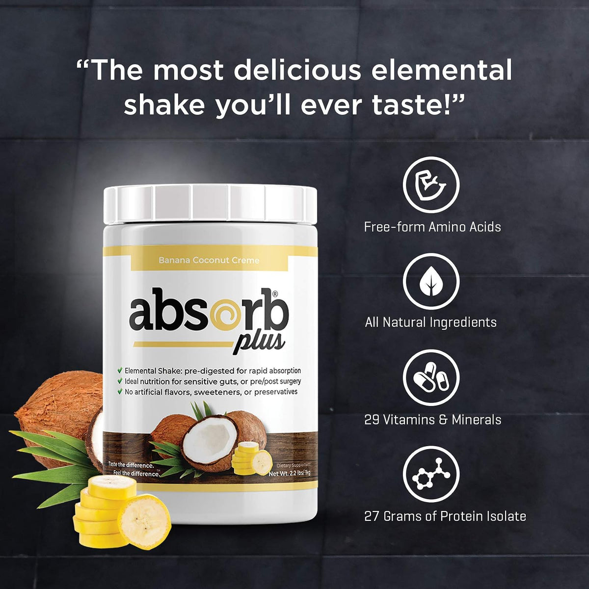 delicious banana coconut protein powder