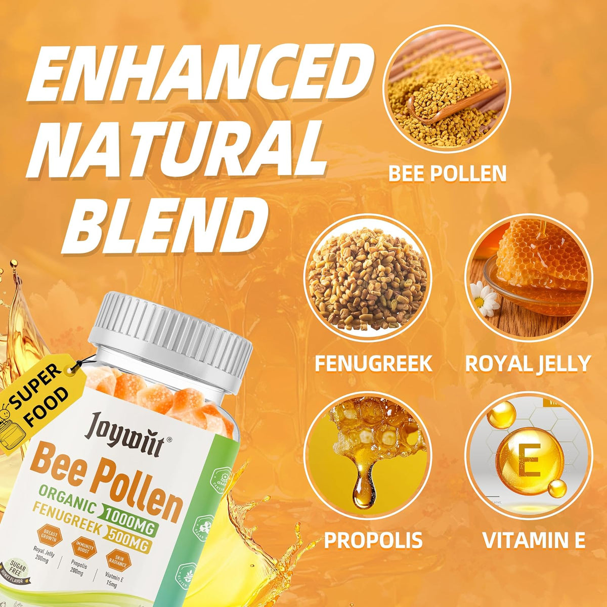 delicious Bee Pollen gummies for daily health
