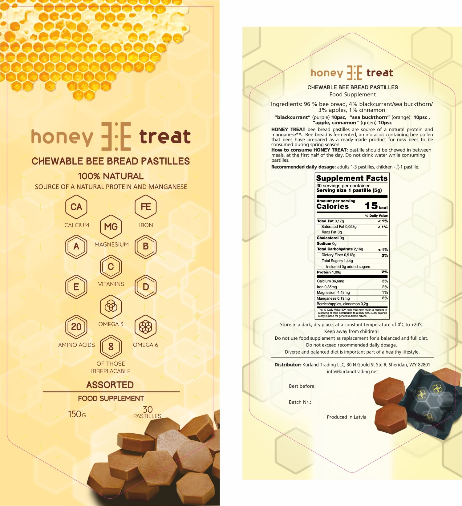 delicious bee pollen health supplement