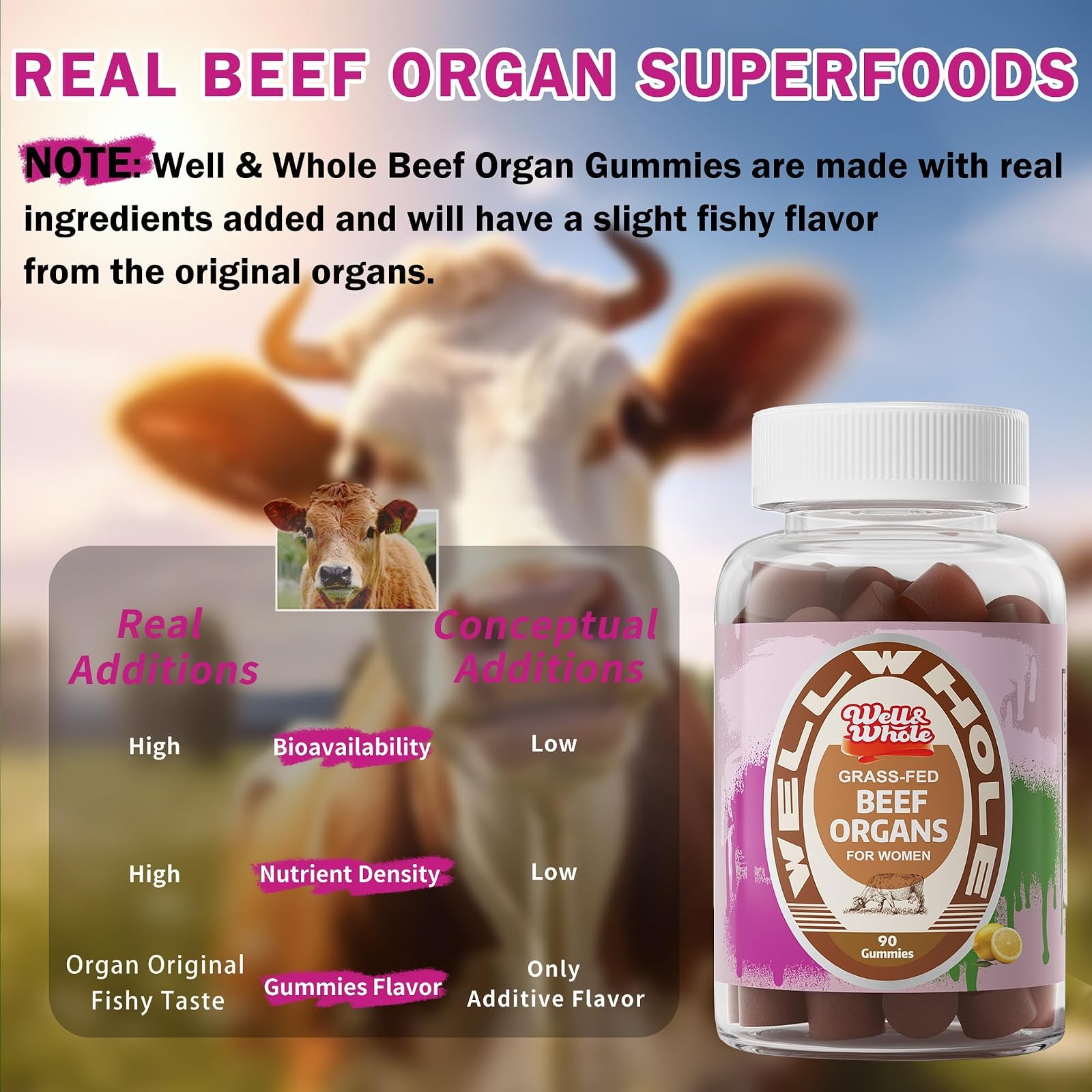 delicious beef organ gummies for immune support