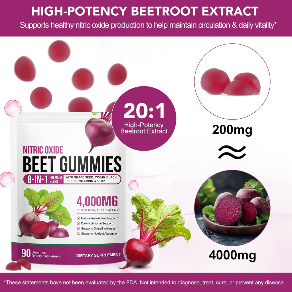 Delicious beet root gummies for vitamins