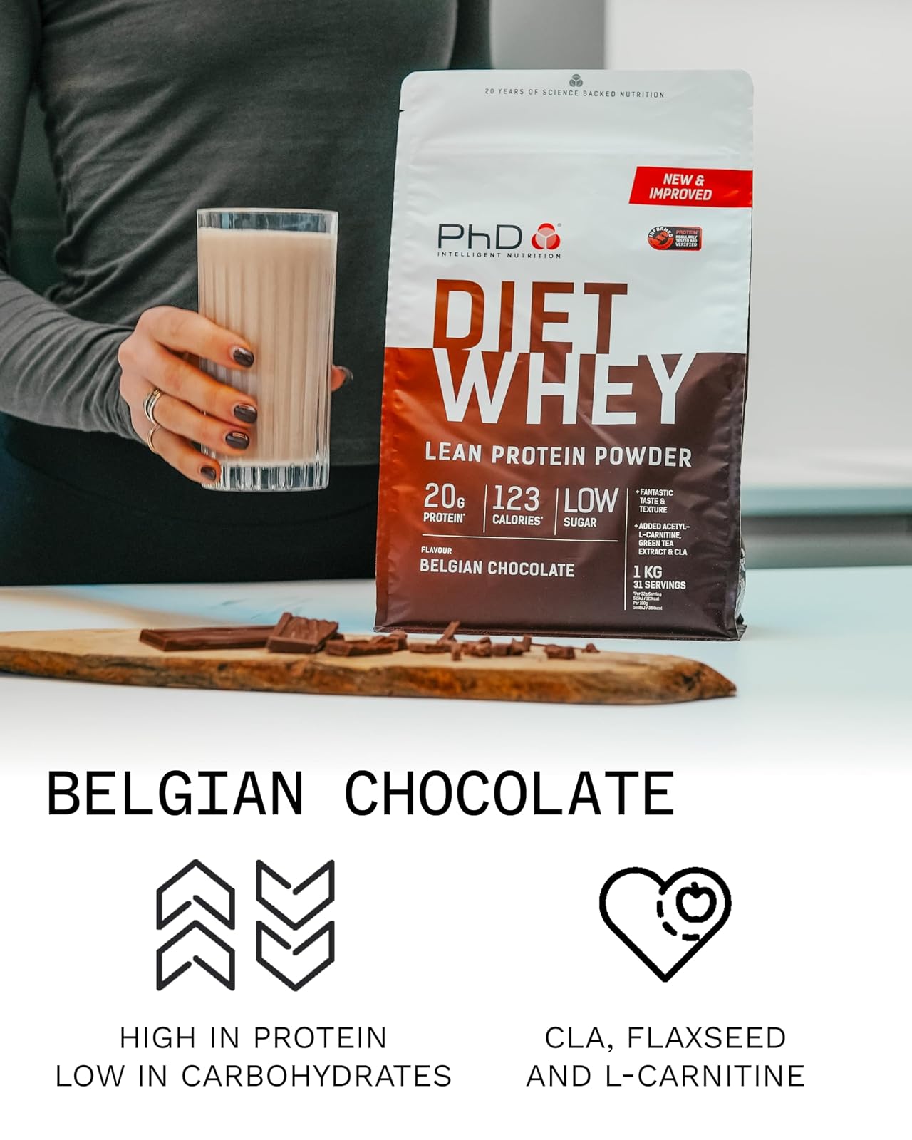 delicious Belgian chocolate protein powder
