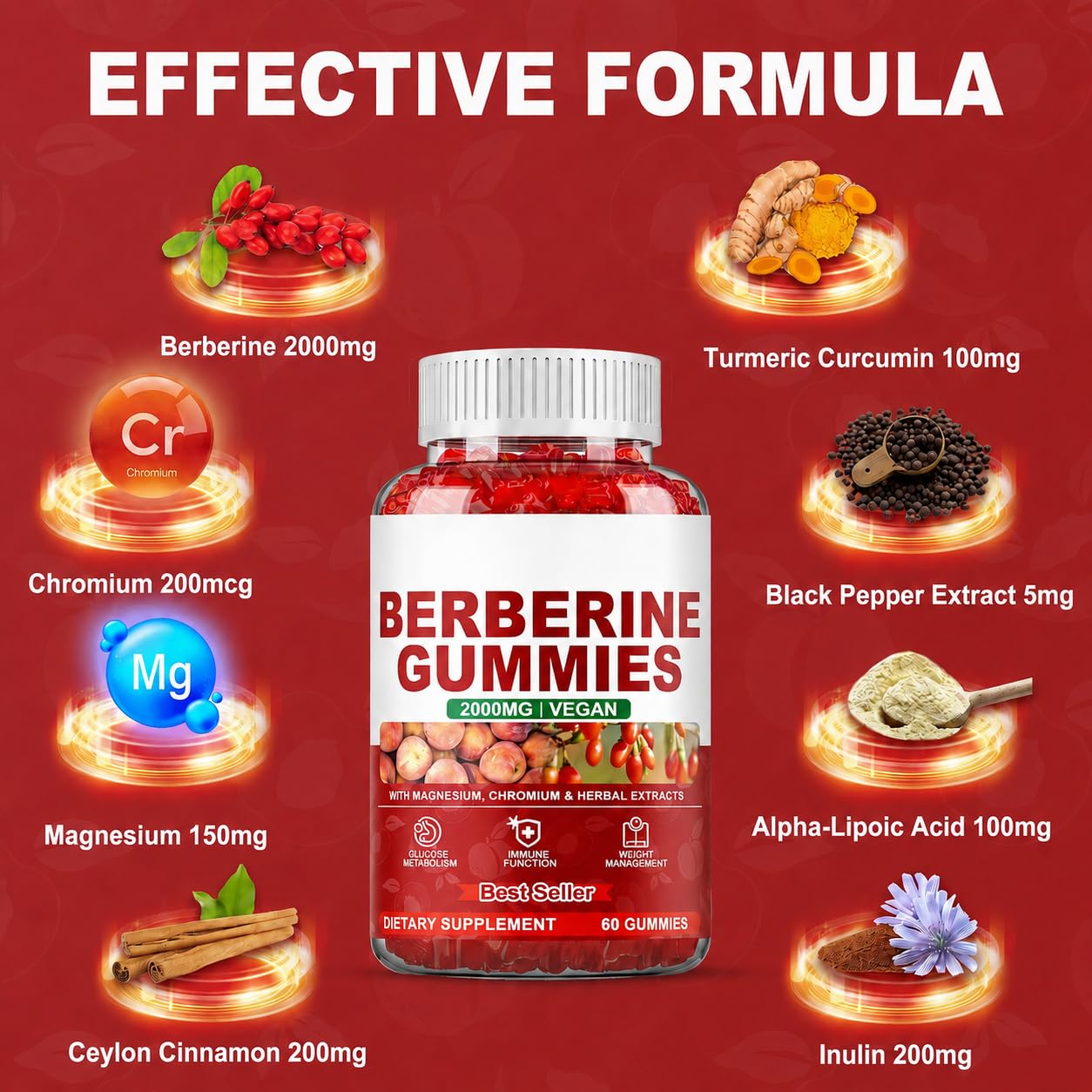 Delicious berberine gummies for wellness