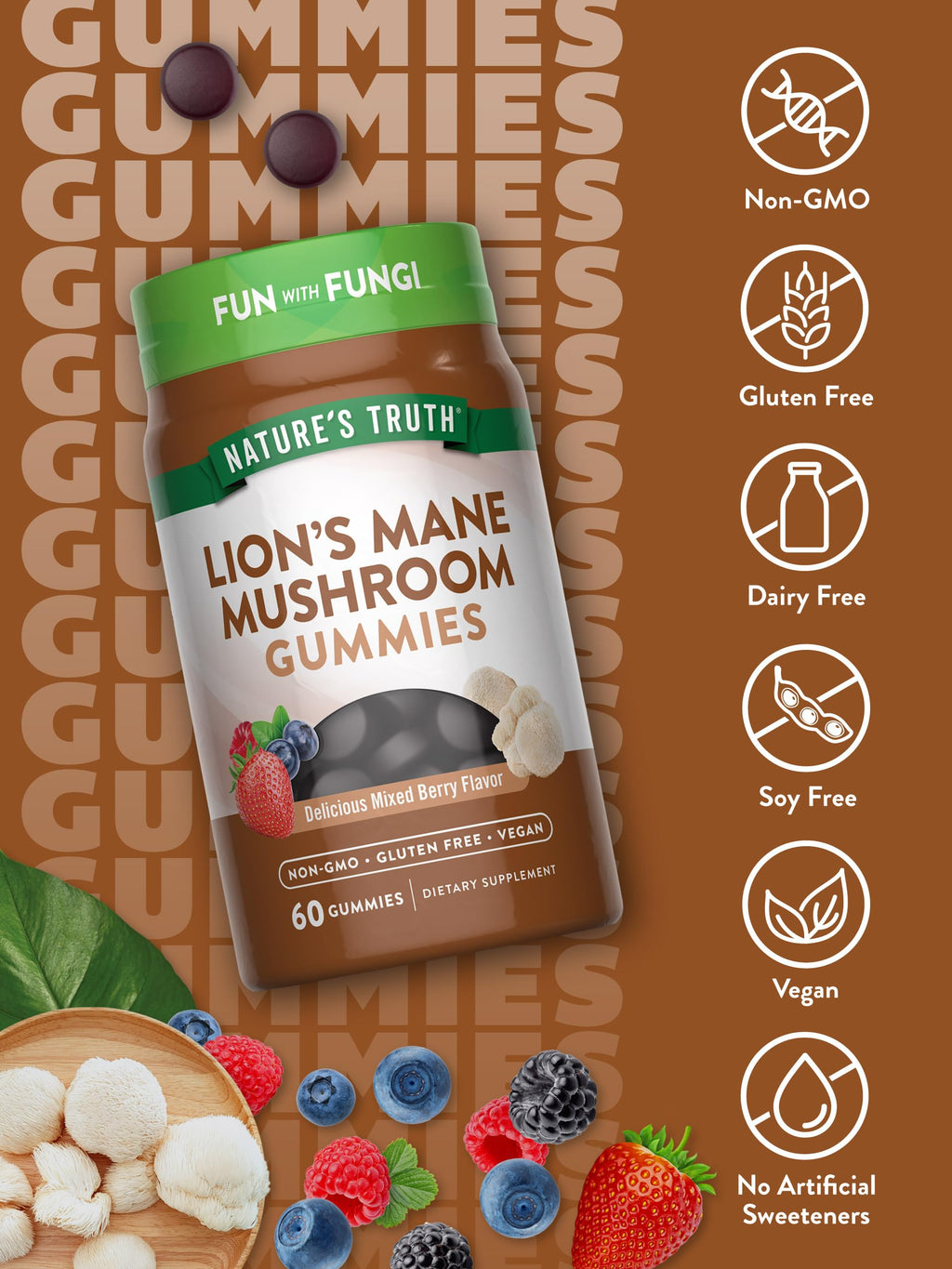 Delicious berry-flavored wellness gummies