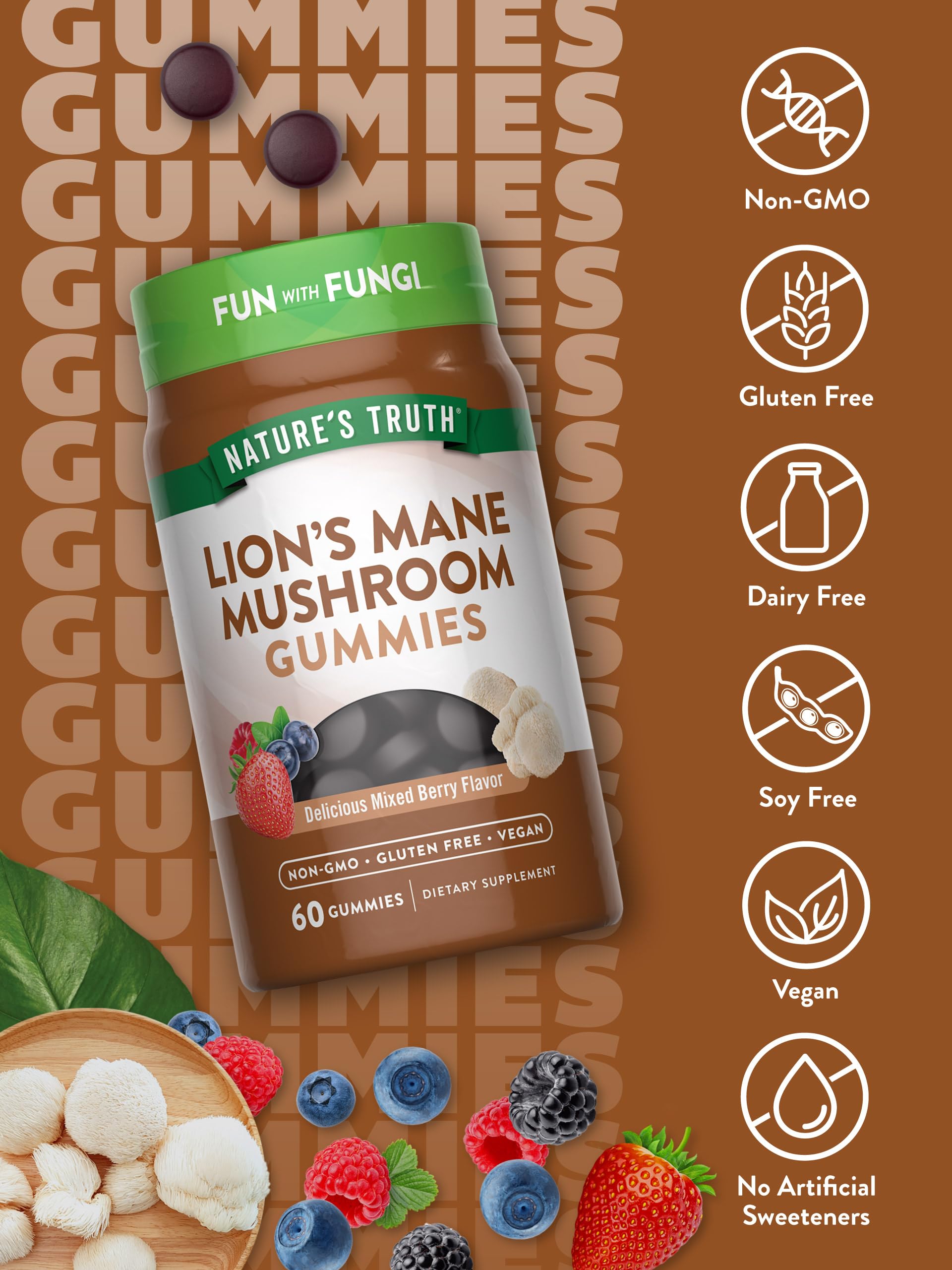 Delicious berry-flavored wellness gummies