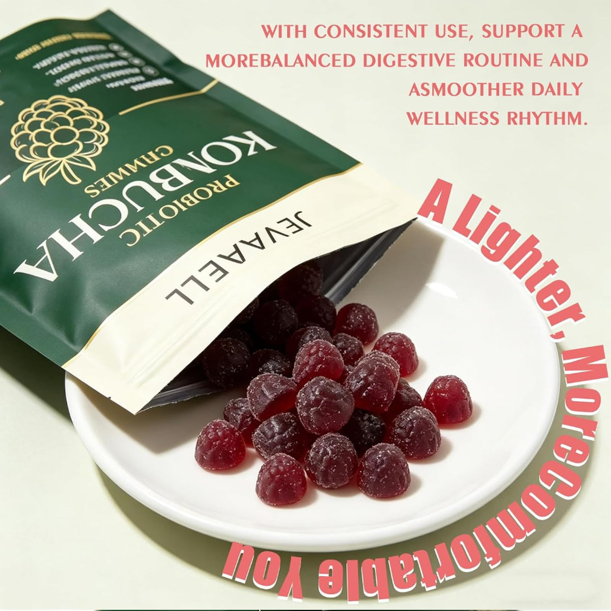 delicious berry flavour kombucha gummies