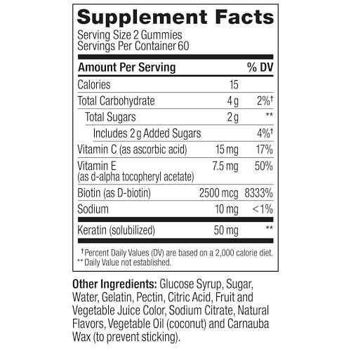 delicious biotin gummies for daily beauty