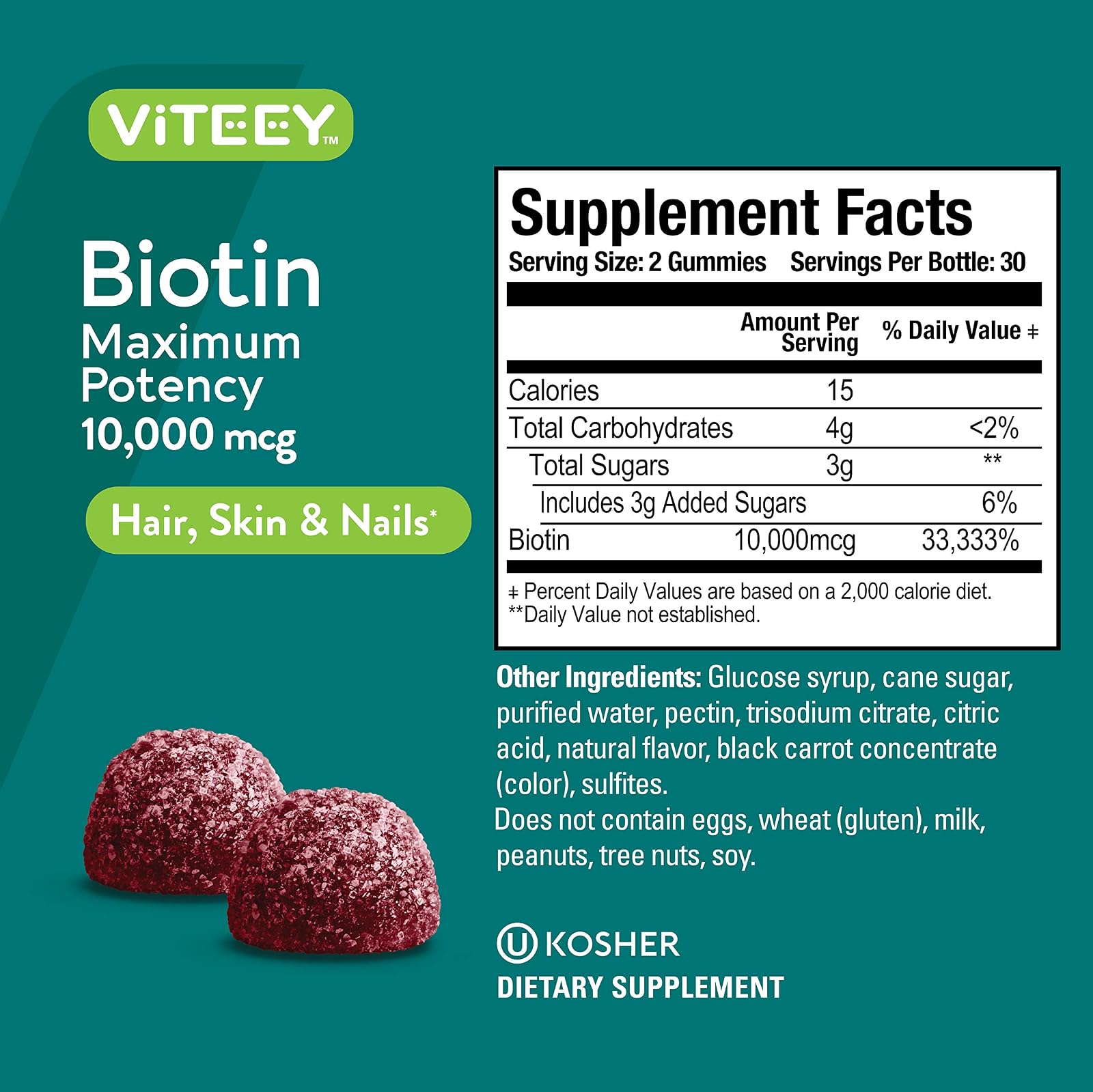 Delicious biotin gummies for daily use