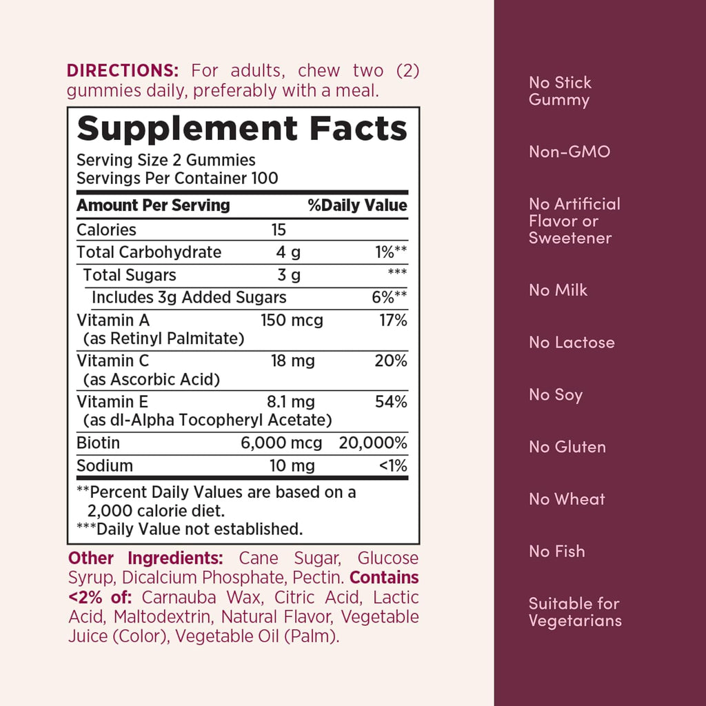 Delicious biotin gummies for daily wellness