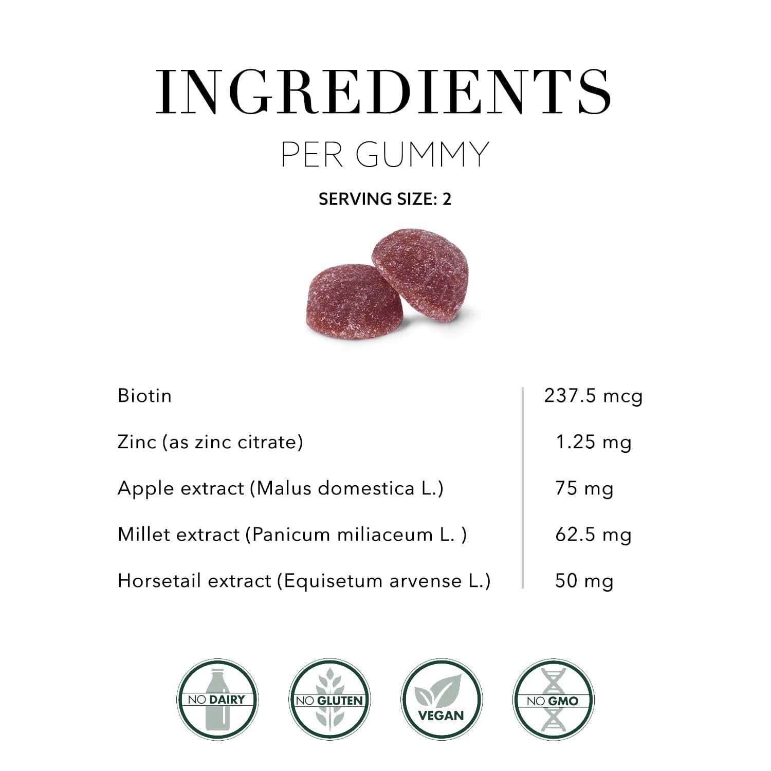 delicious biotin gummies for healthy hair