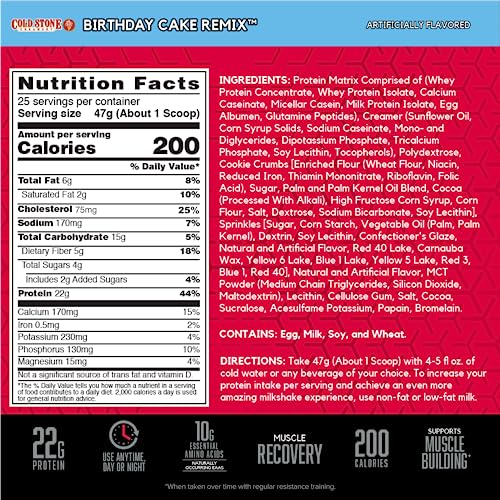 delicious birthday cake whey protein powder