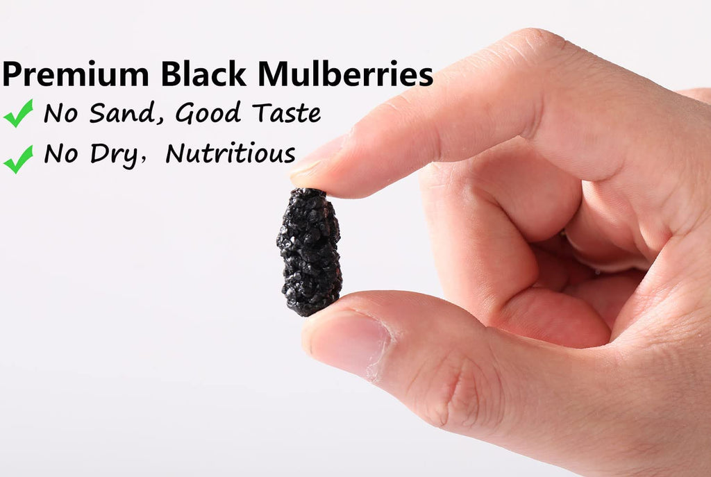 Delicious black mulberries for chamomile tea blend