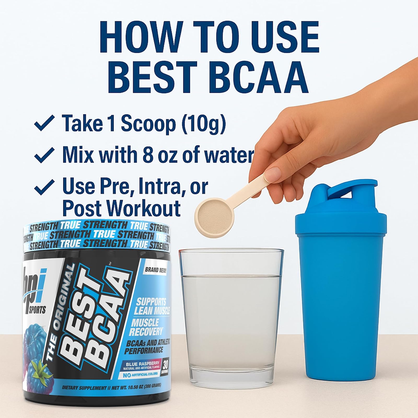 Delicious blue raspberry amino acids