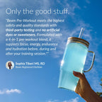 delicious blue raspberry pre-workout drink