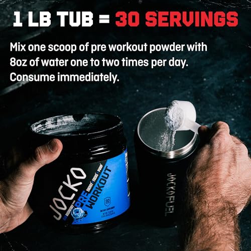 Delicious blue raspberry pre-workout flavor