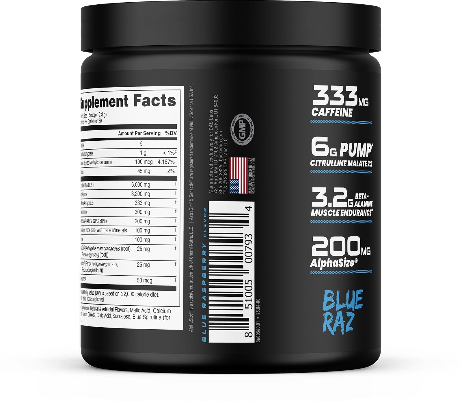 delicious blue raspberry pre-workout supplement