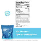 delicious blue raspberry protein shake