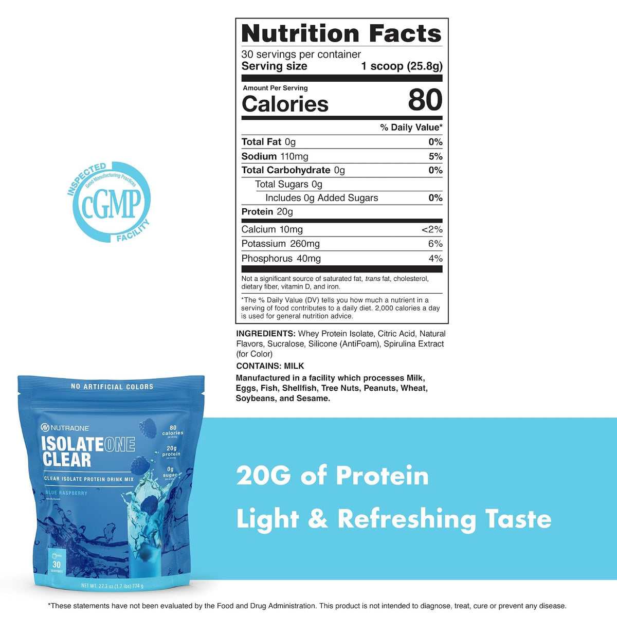delicious blue raspberry protein shake