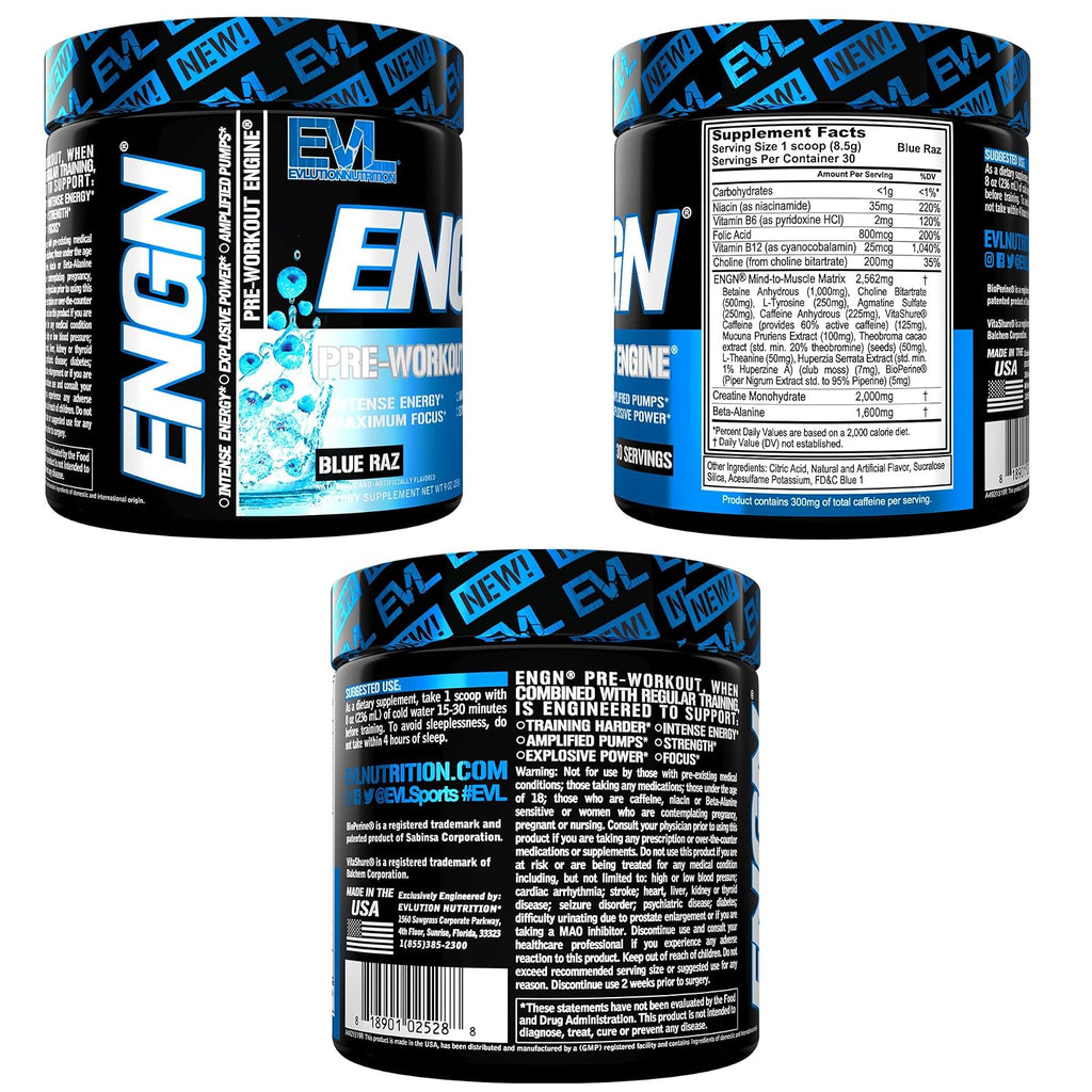 delicious Blue Raz pre-workout flavour