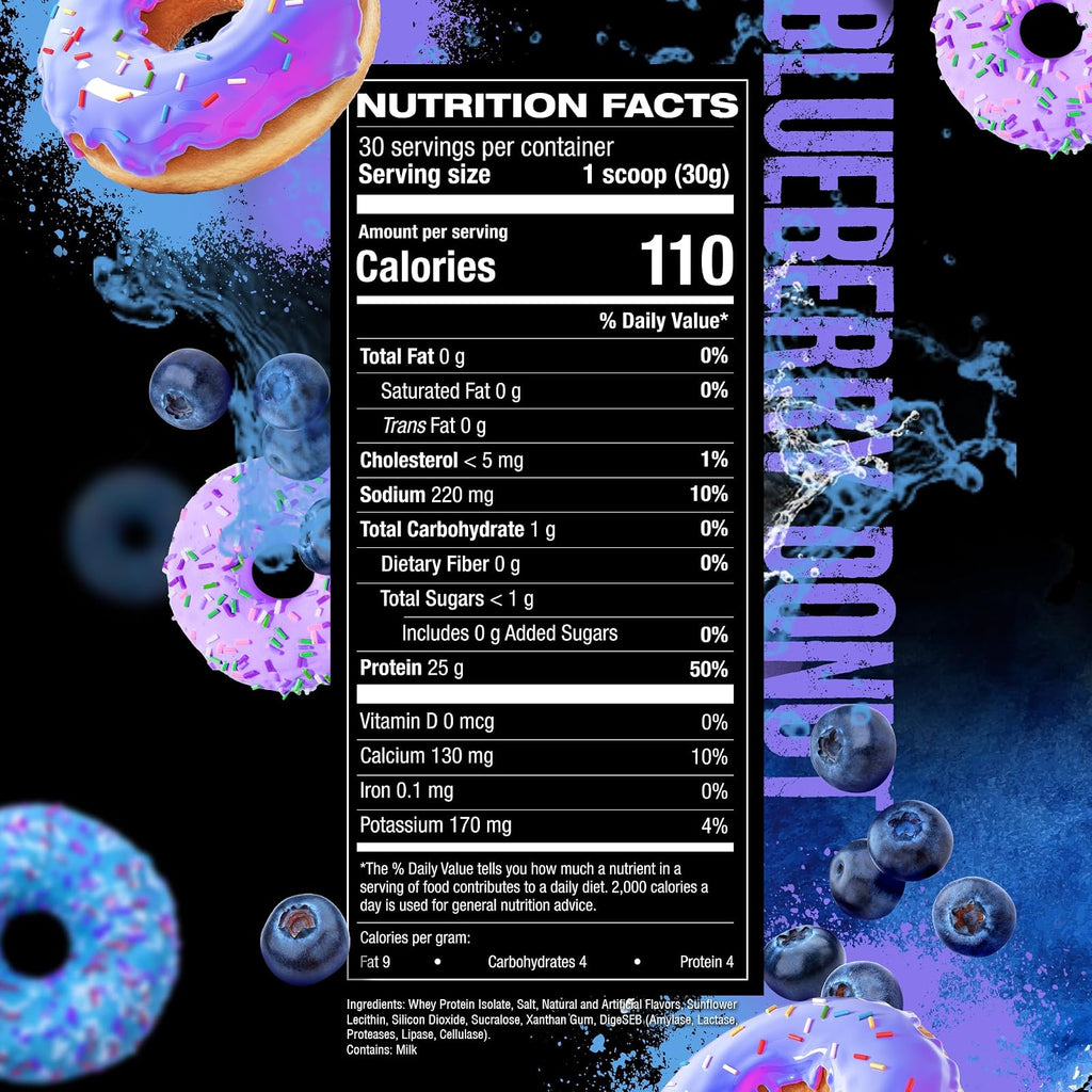 delicious blueberry donut protein powder