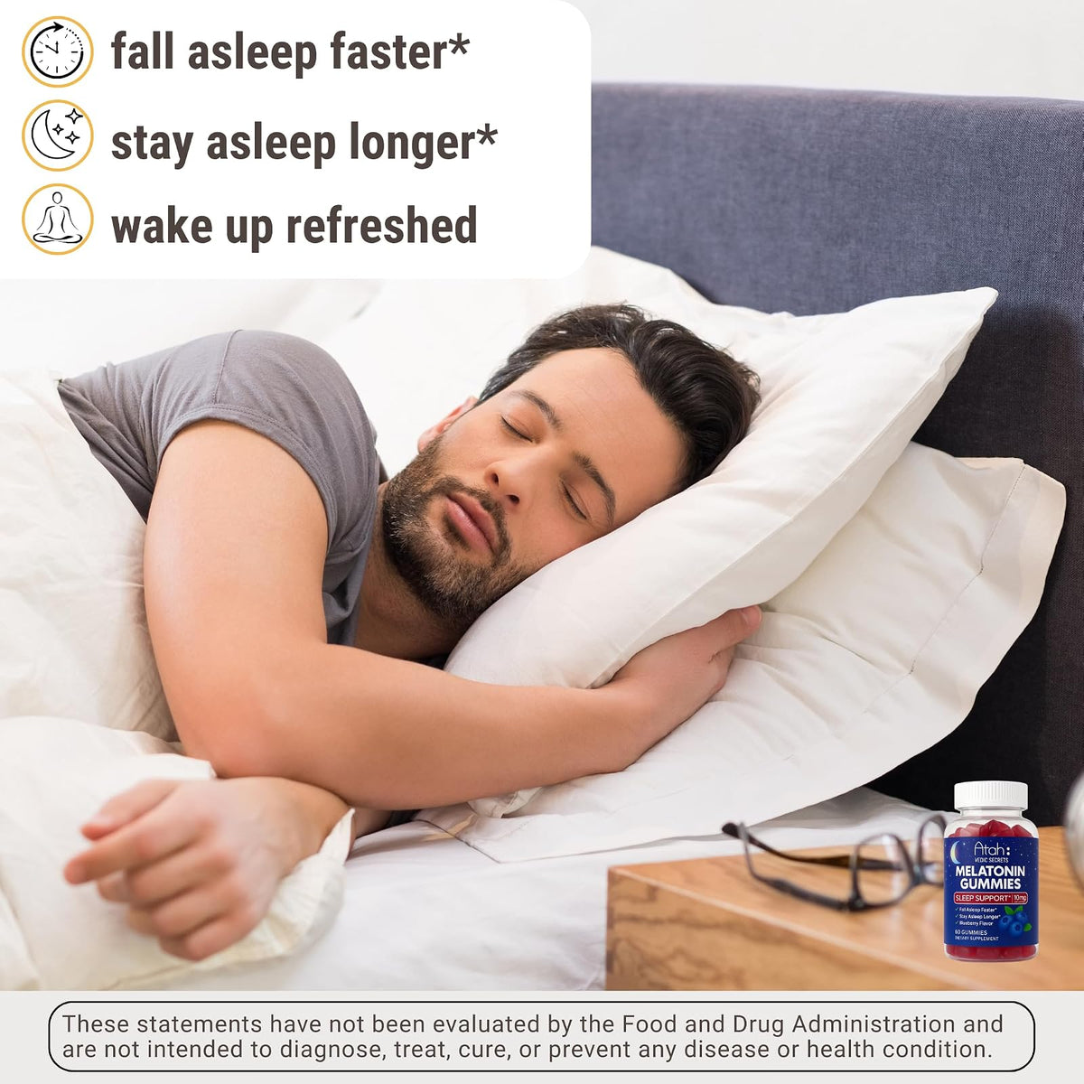 Delicious blueberry melatonin for better nights
