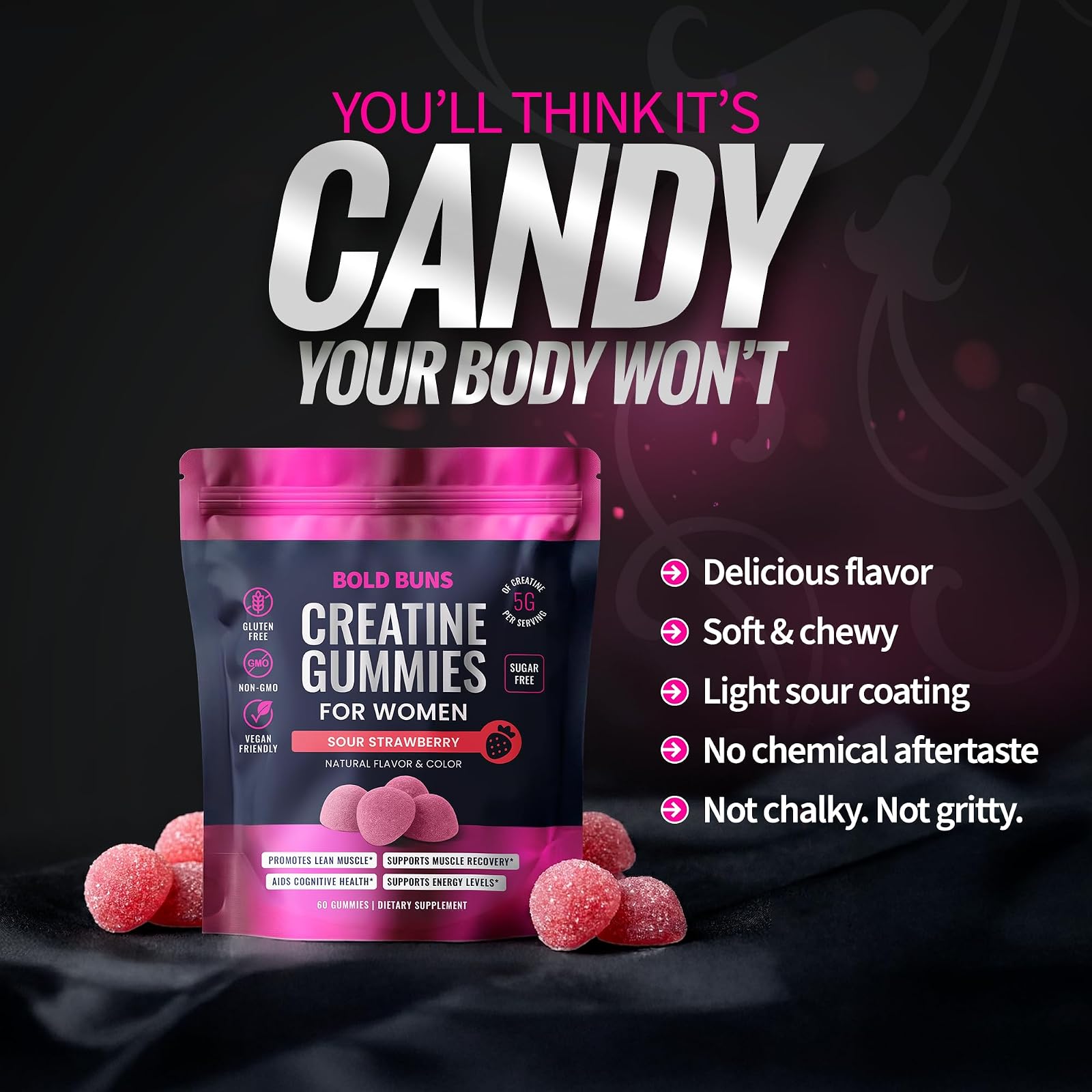 Delicious Bold Buns creatine gummies
