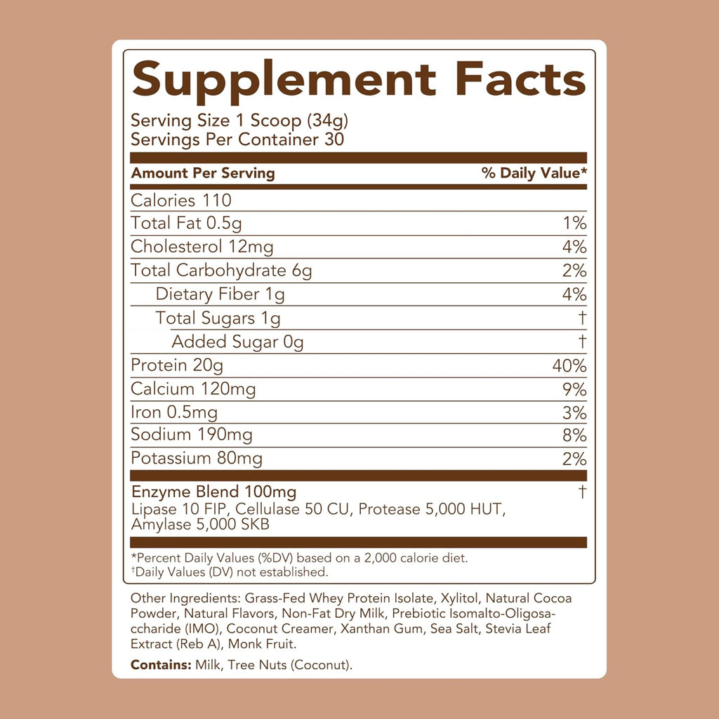 delicious brownie batter protein supplement
