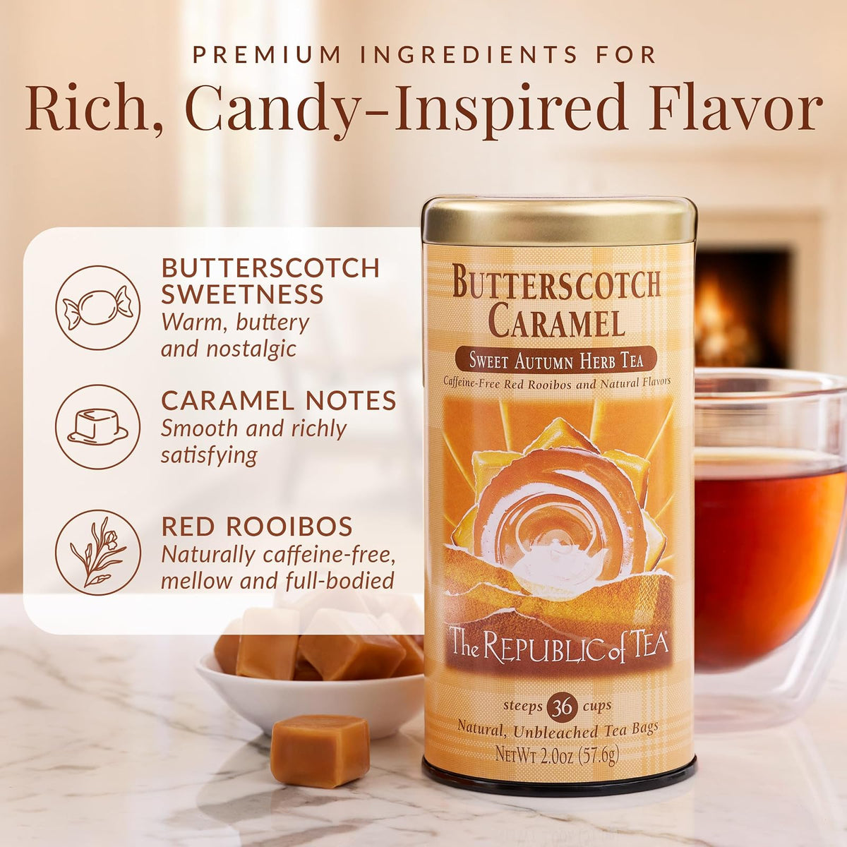 Delicious butterscotch caramel tea blend