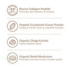 Delicious cacao collagen powder drink