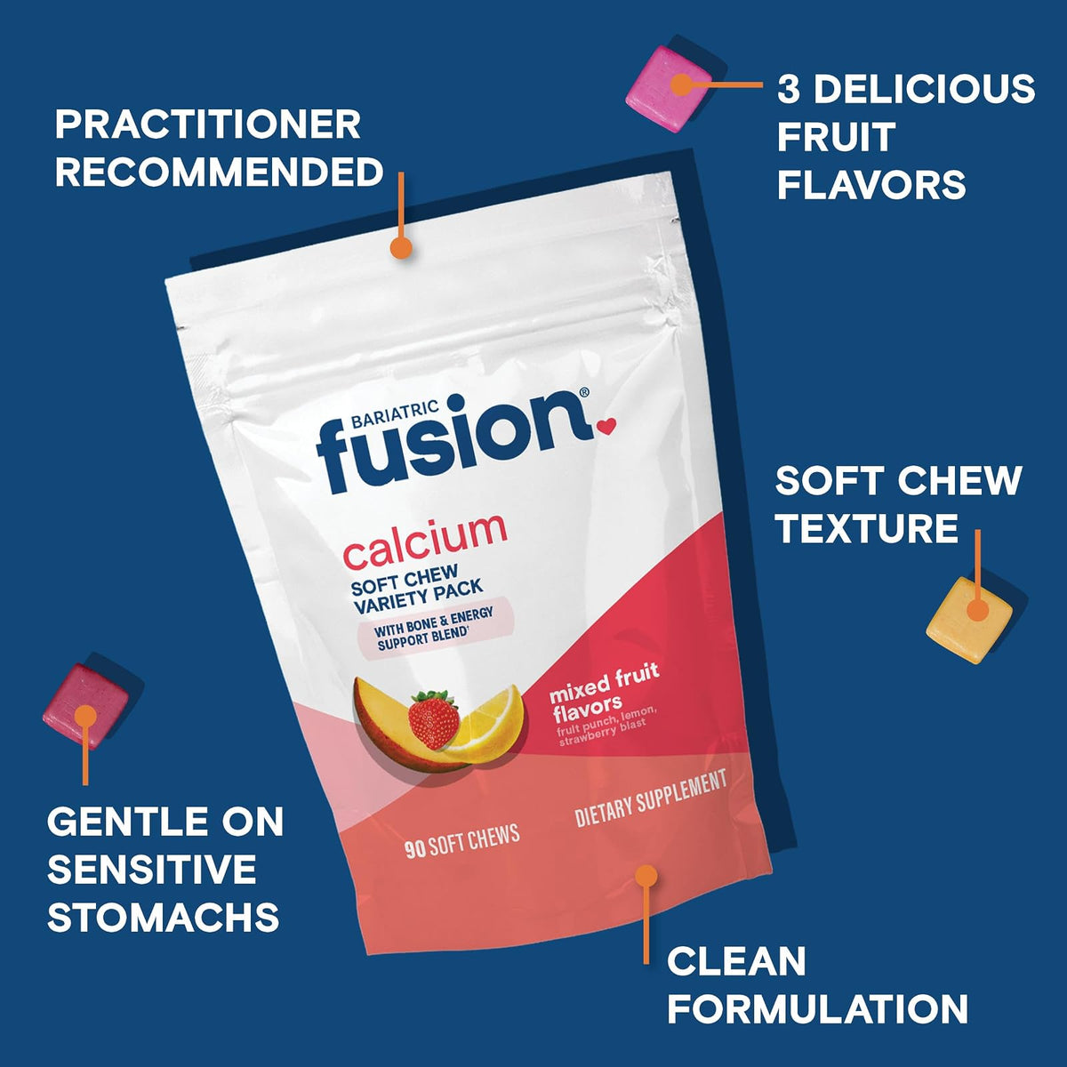 Delicious calcium chews for daily nutrition