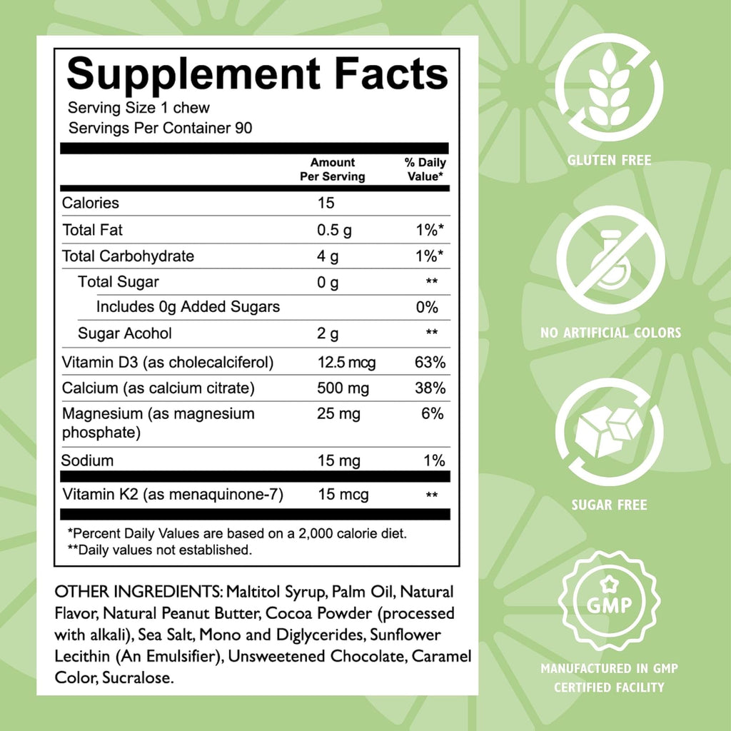 delicious calcium citrate chews for adults