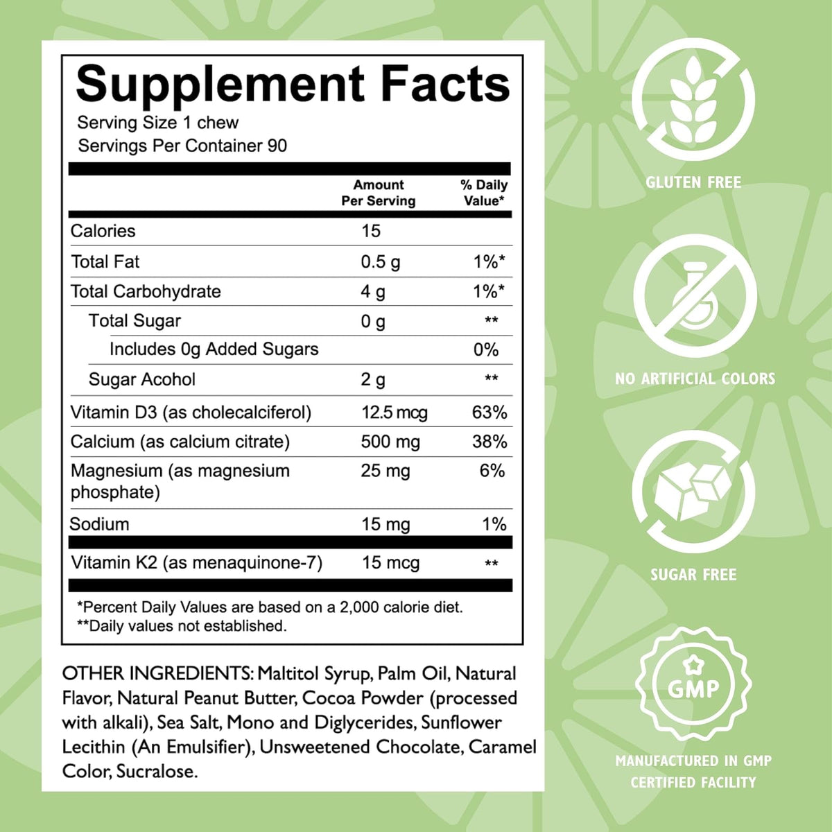 delicious calcium citrate chews for adults