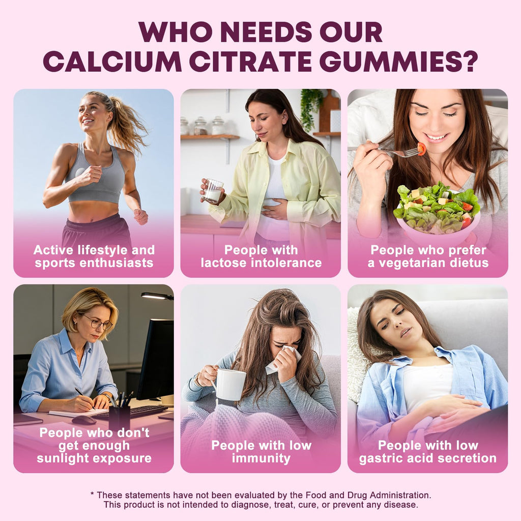 Delicious calcium gummies for adults