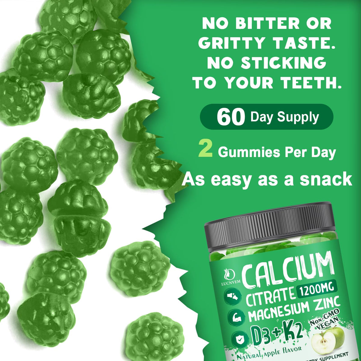 Delicious calcium gummies for adults