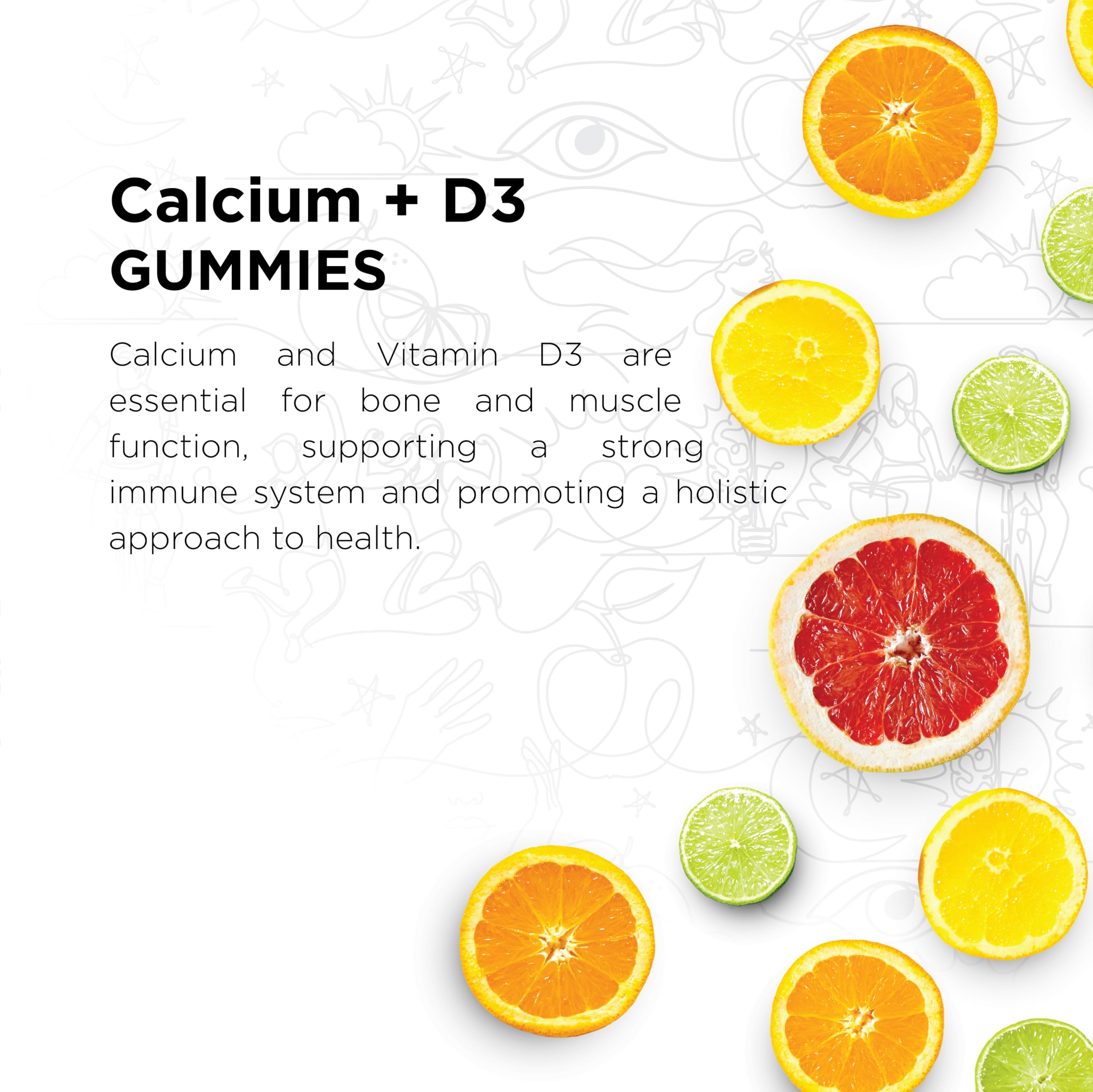 Delicious calcium gummies for daily intake