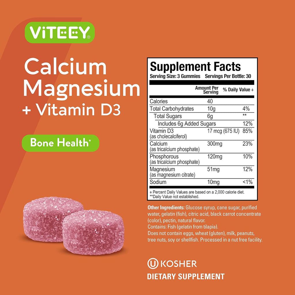 Delicious calcium gummies for daily intake