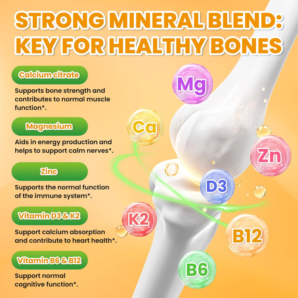 Delicious calcium gummies for daily intake